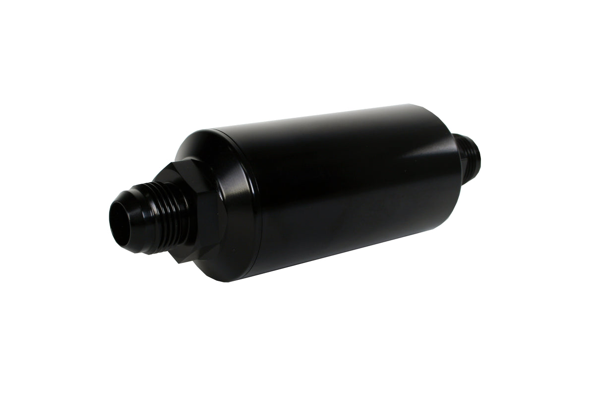 10 Micron Black Fuel Filter with AN-10 Male Ports & Microglass Element ...